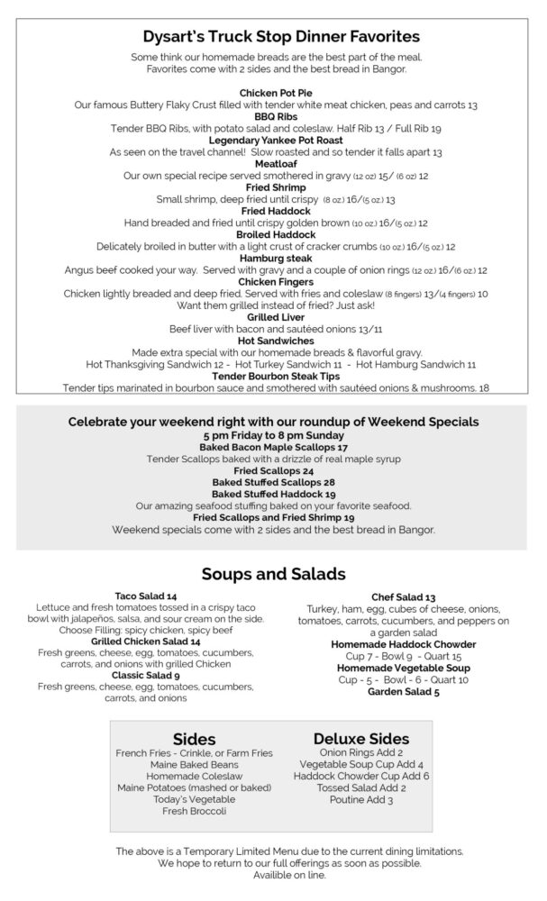 Restaurant & Truck Stop | Dysart's